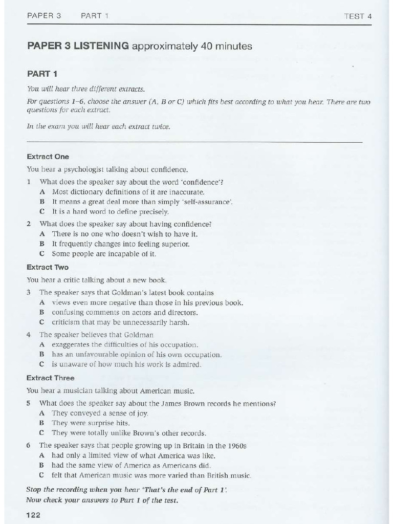 Cpe Testbuilder Test 4 Listening | PDF