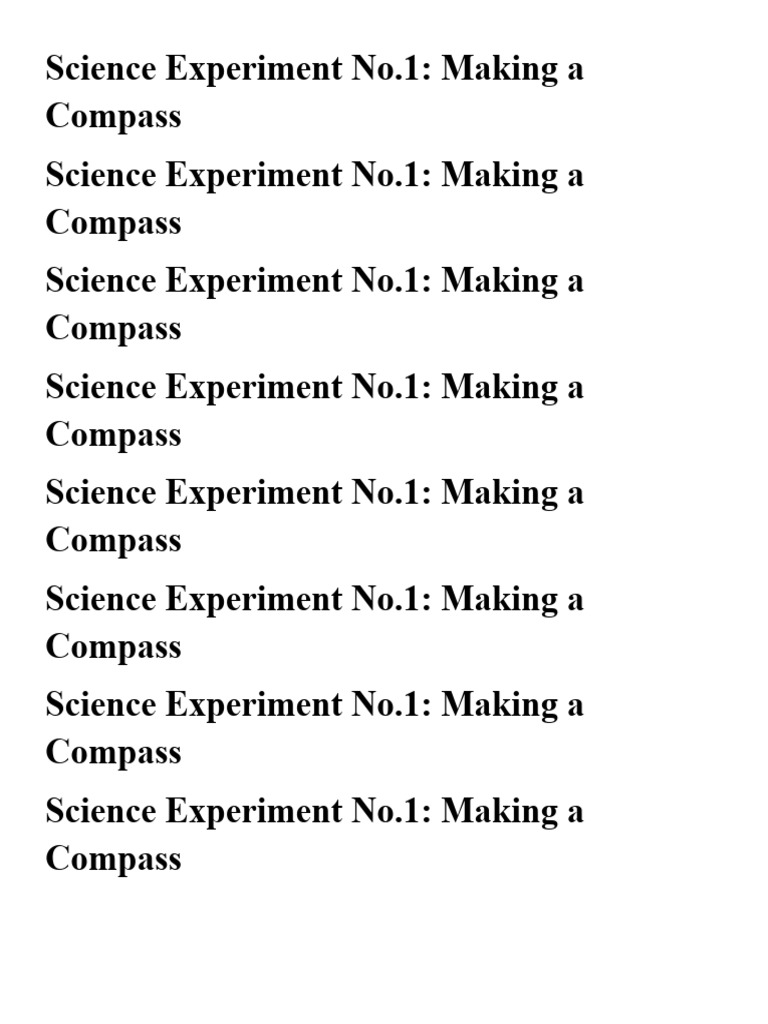 Science Experiment | PDF