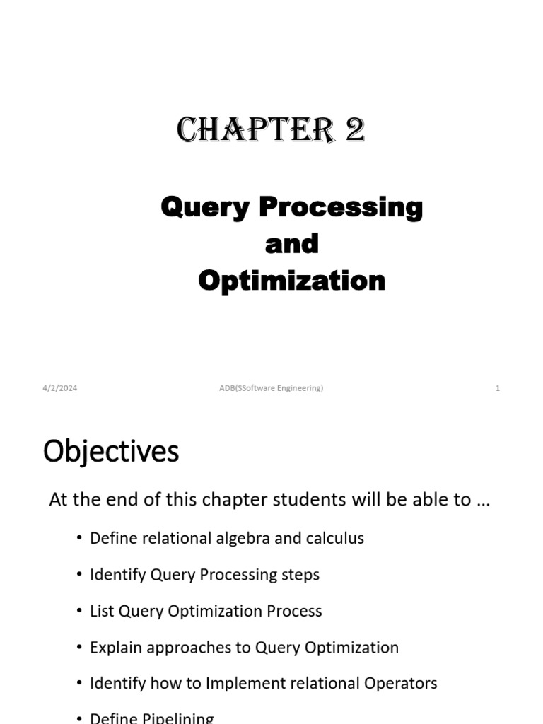 ADBS - Chapter Two | PDF | Relational Model | Parsing