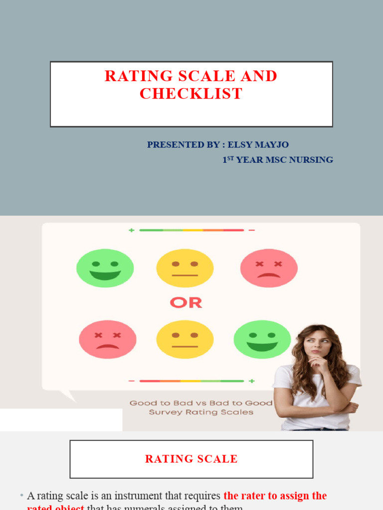 Rating Scale and Checklist | PDF | Psychology | Psychological Concepts