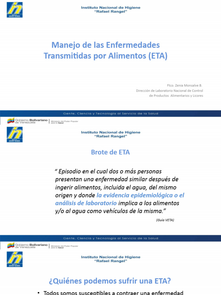 Presentacion Manejo de Etas 02-11-2022 | PDF | Alimentos