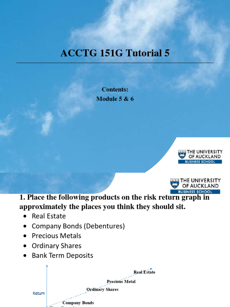 Tutorial 5 | PDF | Stocks | Dividend