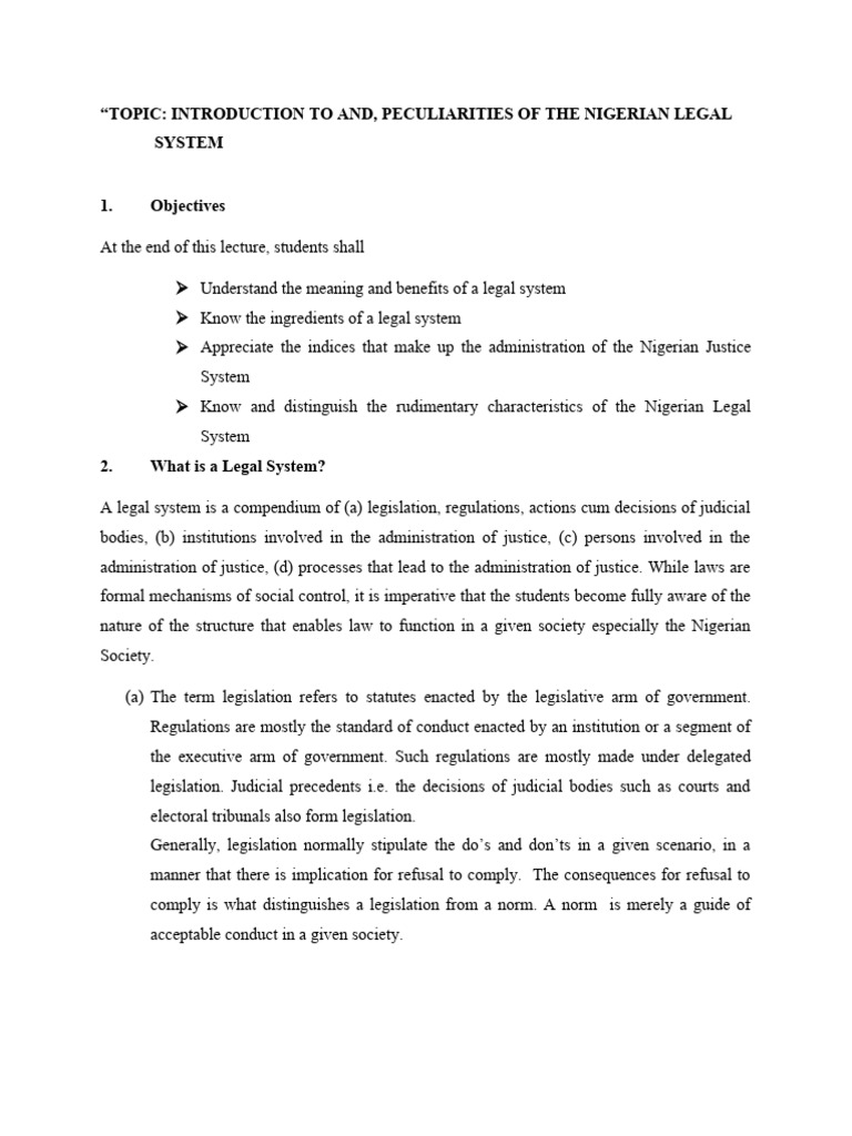 Overview of the Nigerian Legal System | PDF | Prosecutor | Attorney General