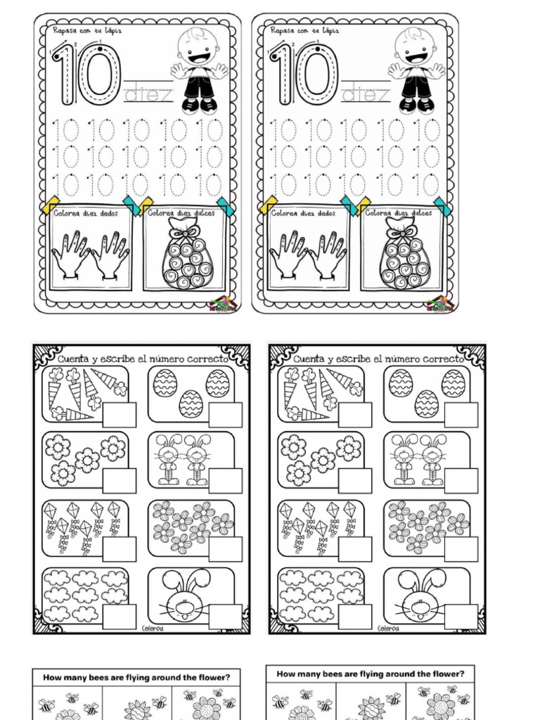 Actividades Del Numero 10 | PDF