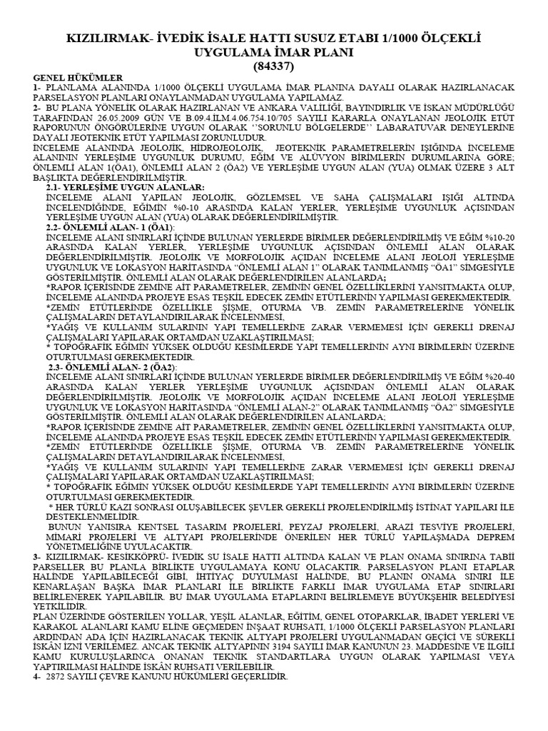 Plan Notu | PDF