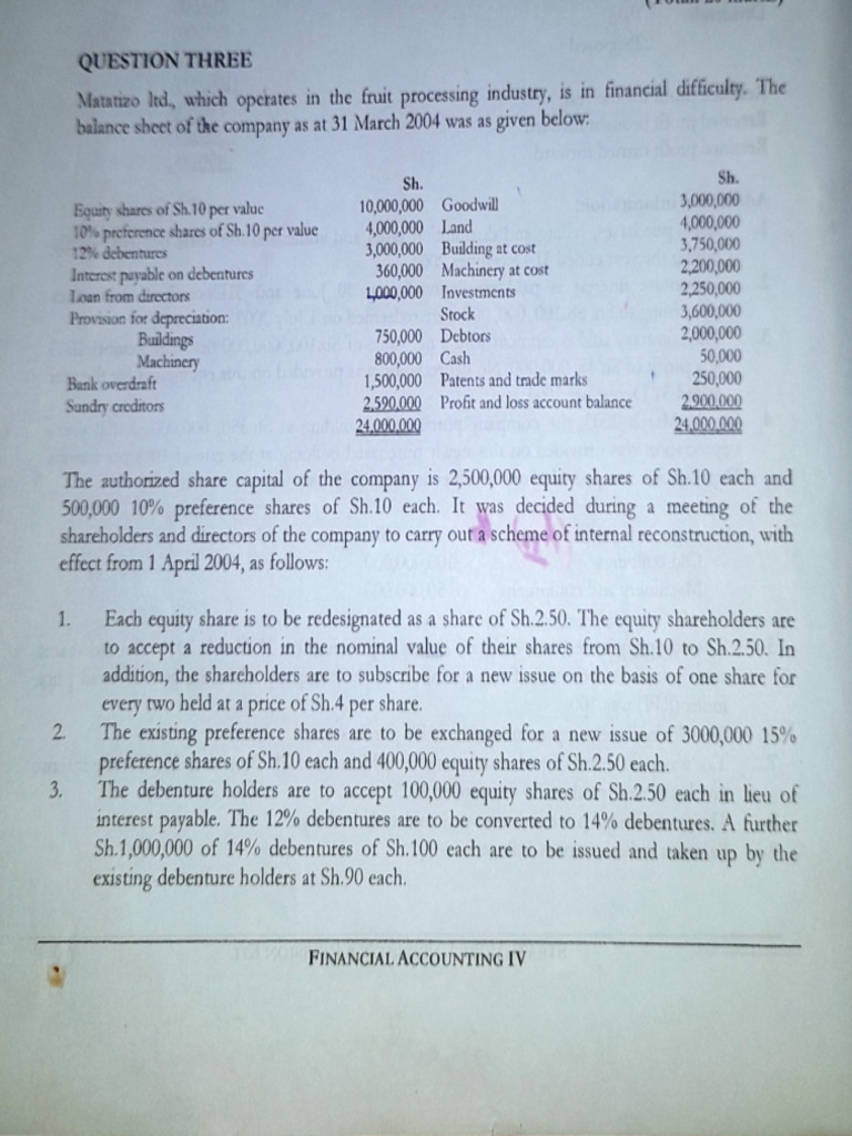 Advanced Fa Ii Question 1 | PDF