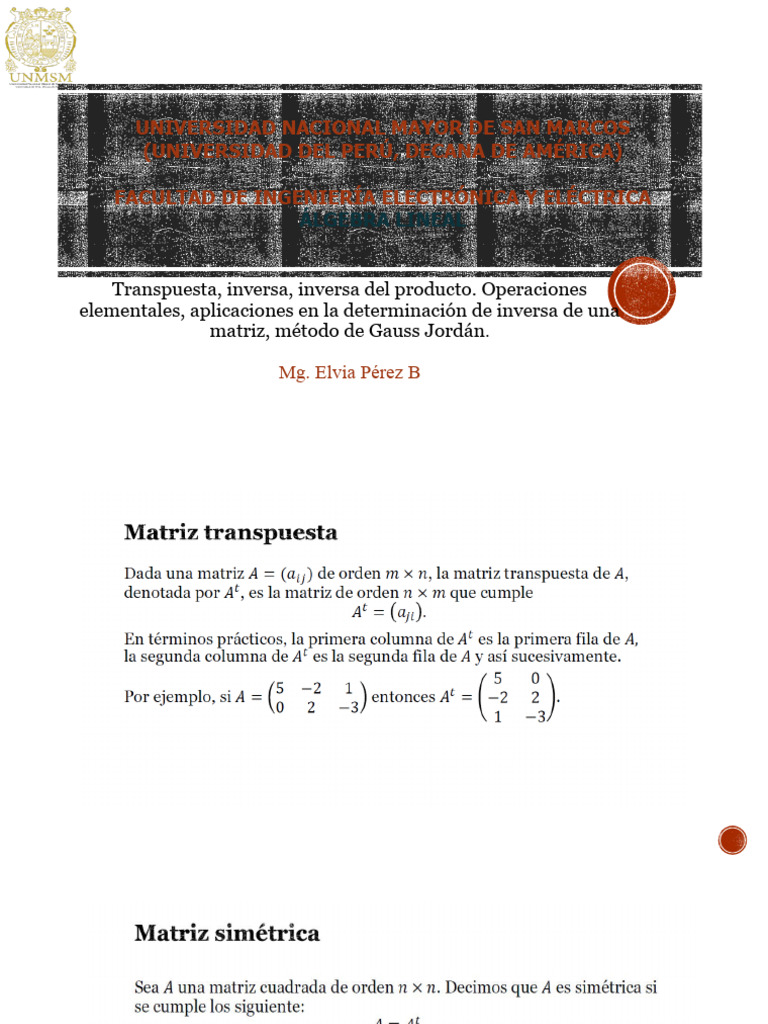 Álgebra Lineal: Matrices y Operaciones | PDF | Matriz (Matemáticas ...
