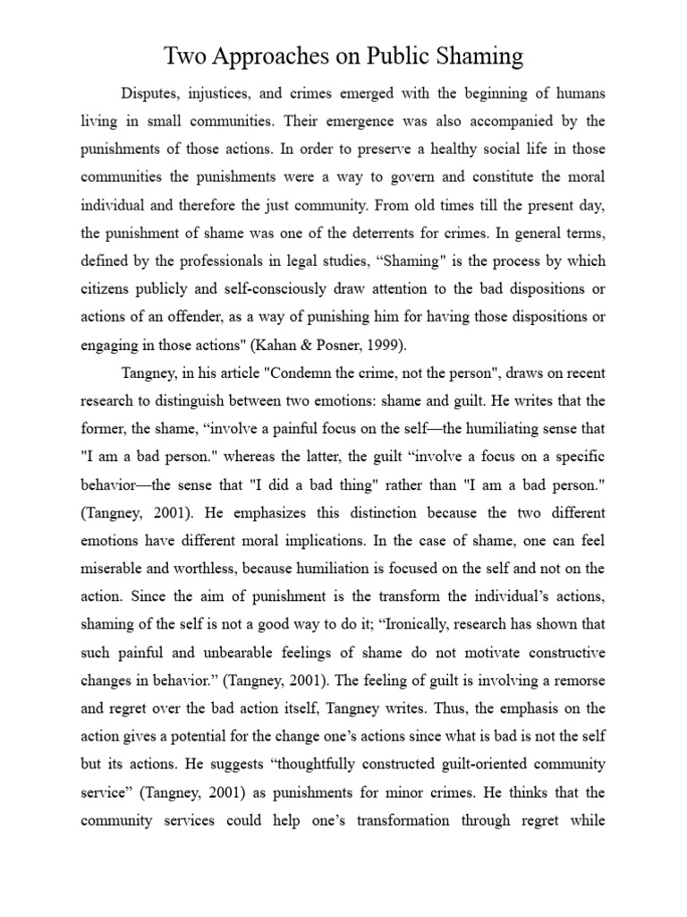 Eng 102 Essay | PDF | Shame | Guilt (Emotion)