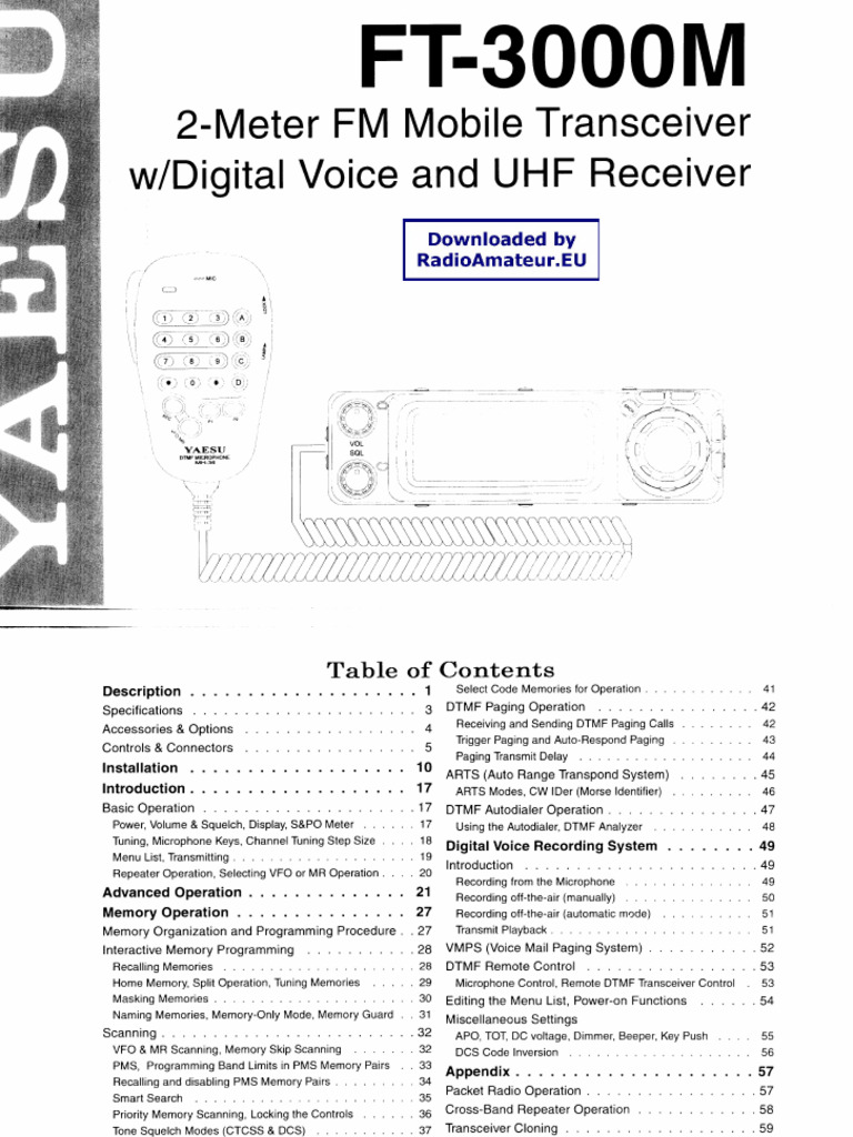 FT-3000M_Manual-Parte-1 | PDF