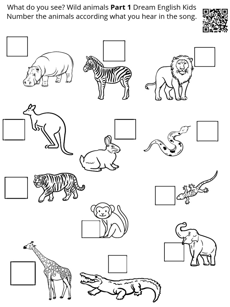 What Do You See Wild Animals Part 1 Dream English Kids | PDF | Language ...