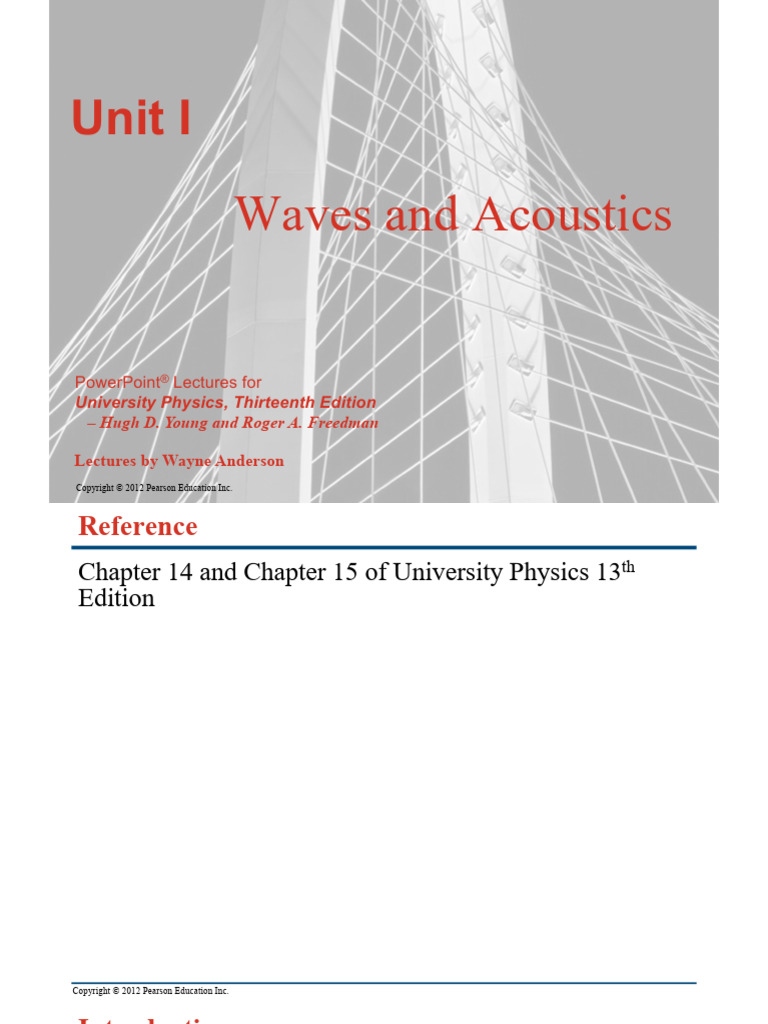 Phys 102 Unit I Waves_Acoustics | PDF | Oscillation | Waves Phys 102 Unit I Waves_Acoustics | PDF | Oscillation | Waves