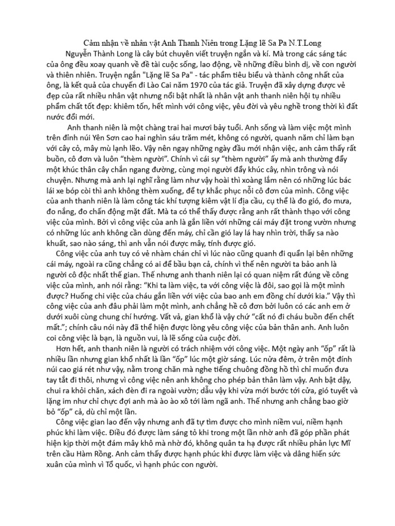 Lặng lẽ Sa Pa - ATN | PDF