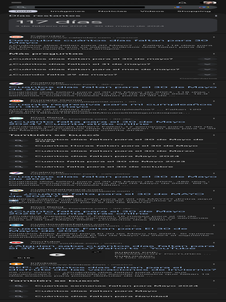 Cuantos Dias Faltan para El 30 de Mayo | PDF