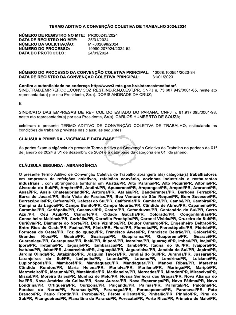 Termo Aditivo 2024 | PDF