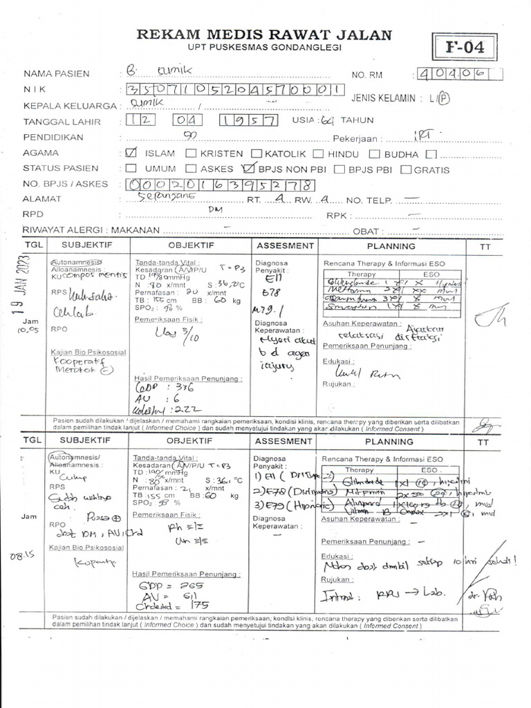 Rekam Medis Rawat Jalan | PDF