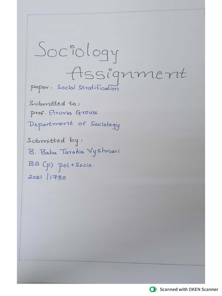 sociology assignment | PDF