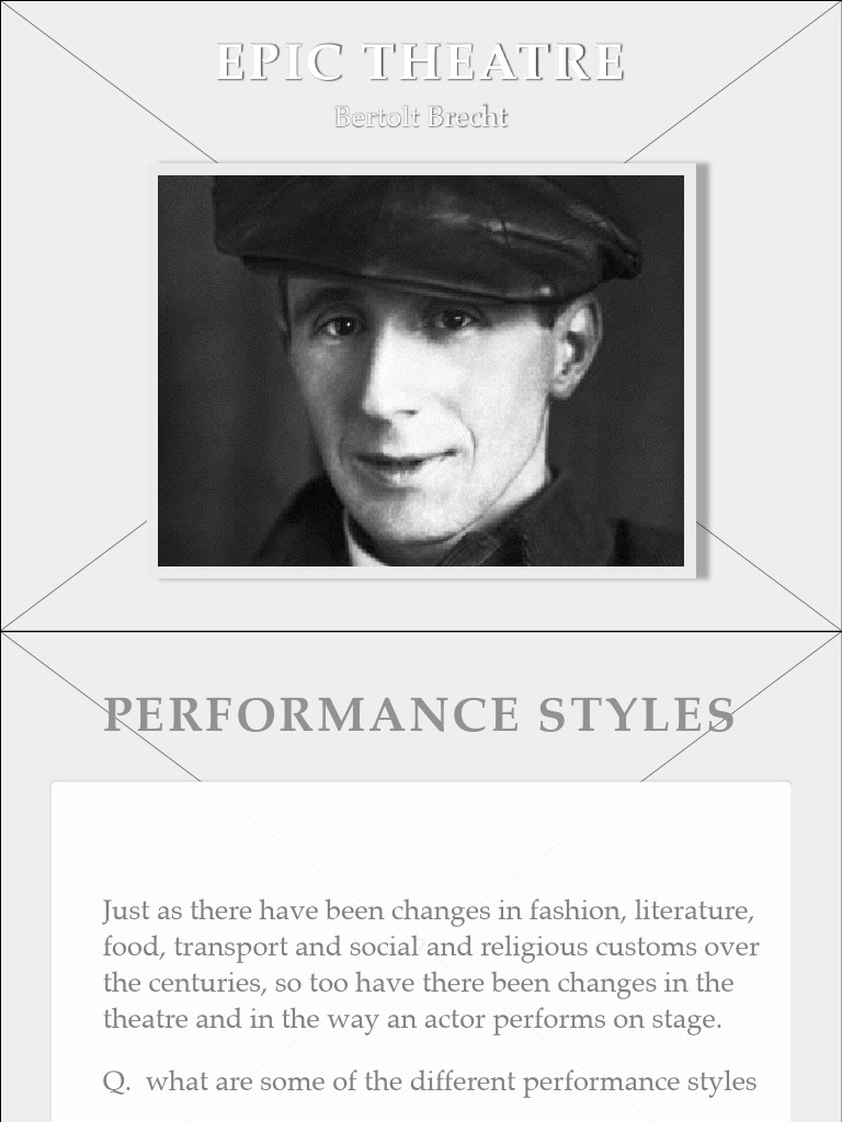 Epic Theatre | PDF | Theatre | Performing Arts