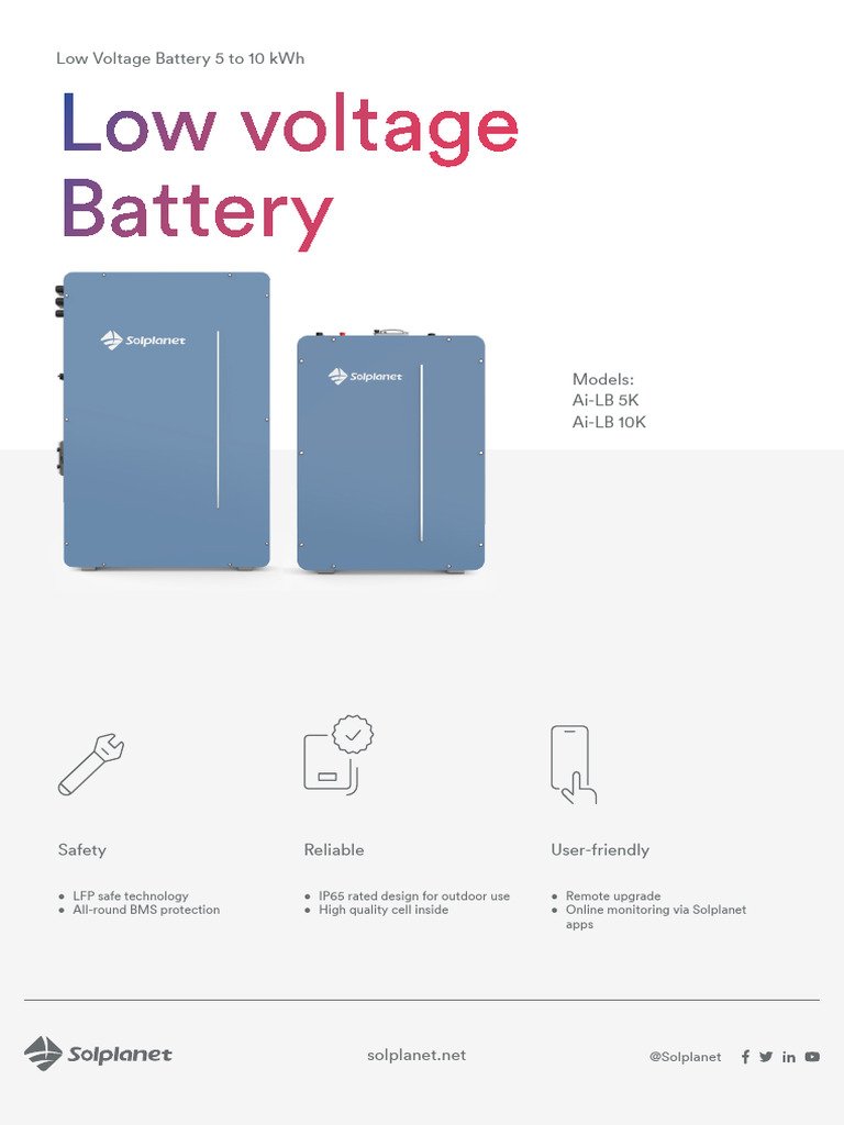 SOLPLANET-Datasheet Battery 5-10kwh Global EN 1122 Web | PDF ...