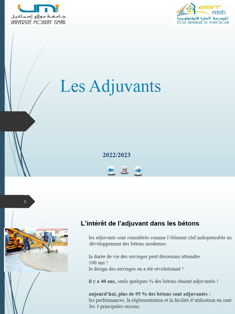 Importance des Adjuvants dans le Béton | PDF | Béton | Ciment