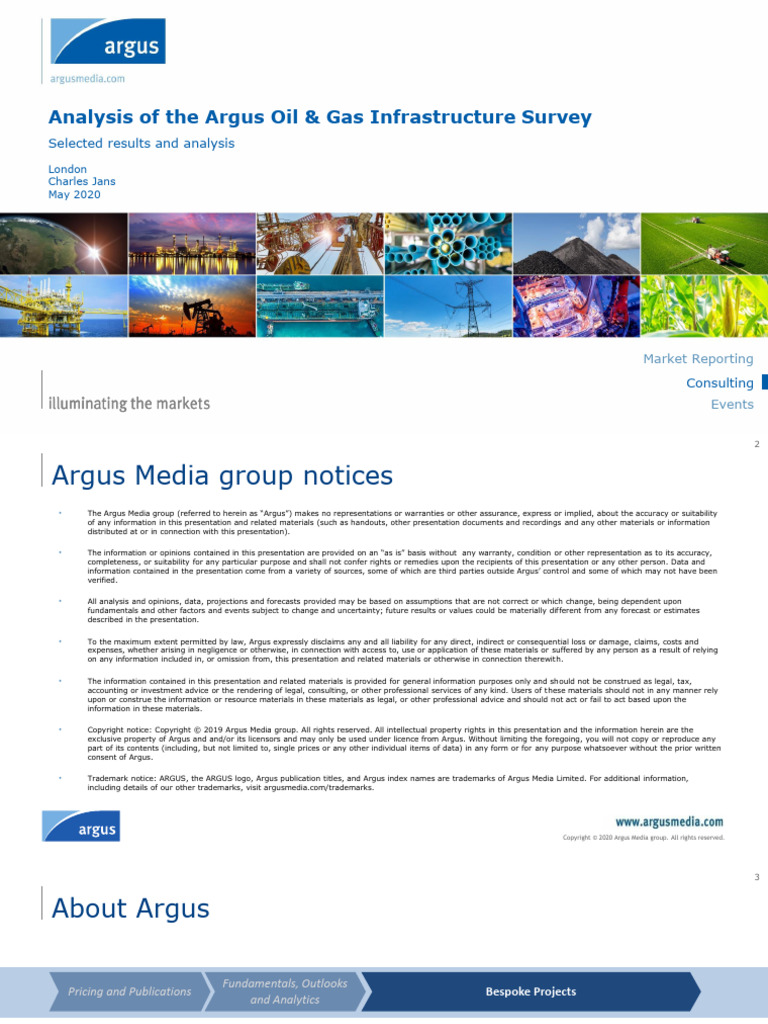 Analysis of The Argus Oil & Gas Infrastructure Survey: Selected Results ...