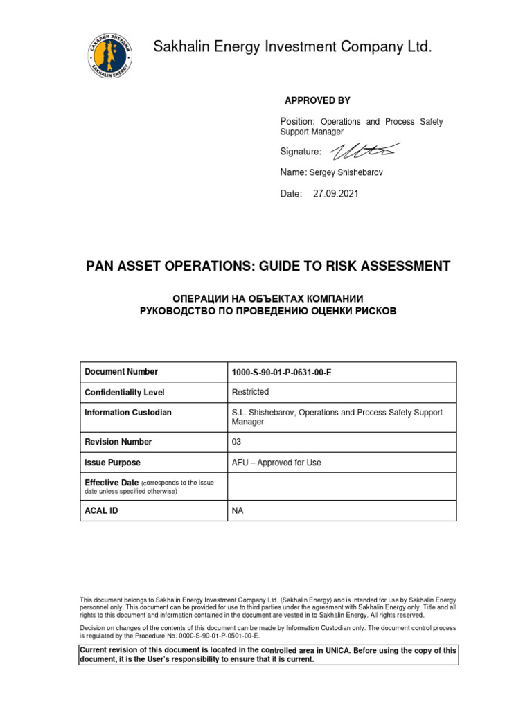 Pan Asset Operations Guide To Risk Assessment | PDF | Risk | Risk ...