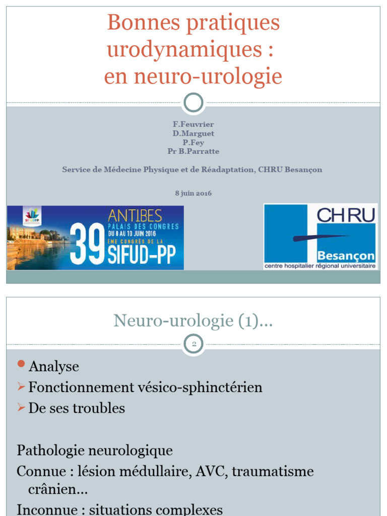 Bonnes pratiques en neuro-urologie | PDF | Traumatisme médullaire ...