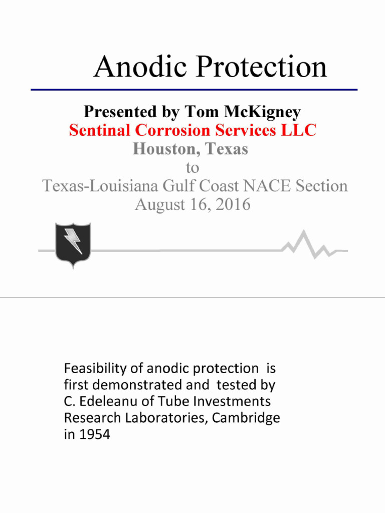 Anodic Protection Presentation 8 16 2016 | PDF