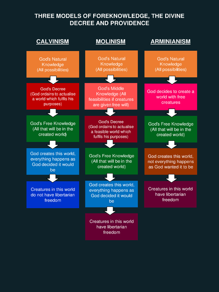 Comparison of Calvinism Molinism Arminianism | PDF