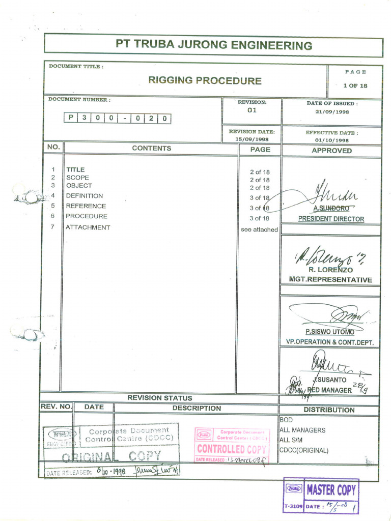 P300-020-Rigging Procedure | PDF