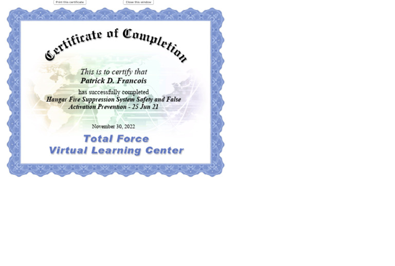 Certificate Hangar Suppression | PDF | Computers