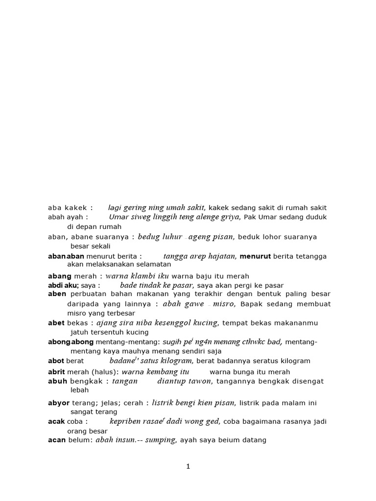 Kamus Bahasa Cirebon-Indonesia-9-29 | PDF