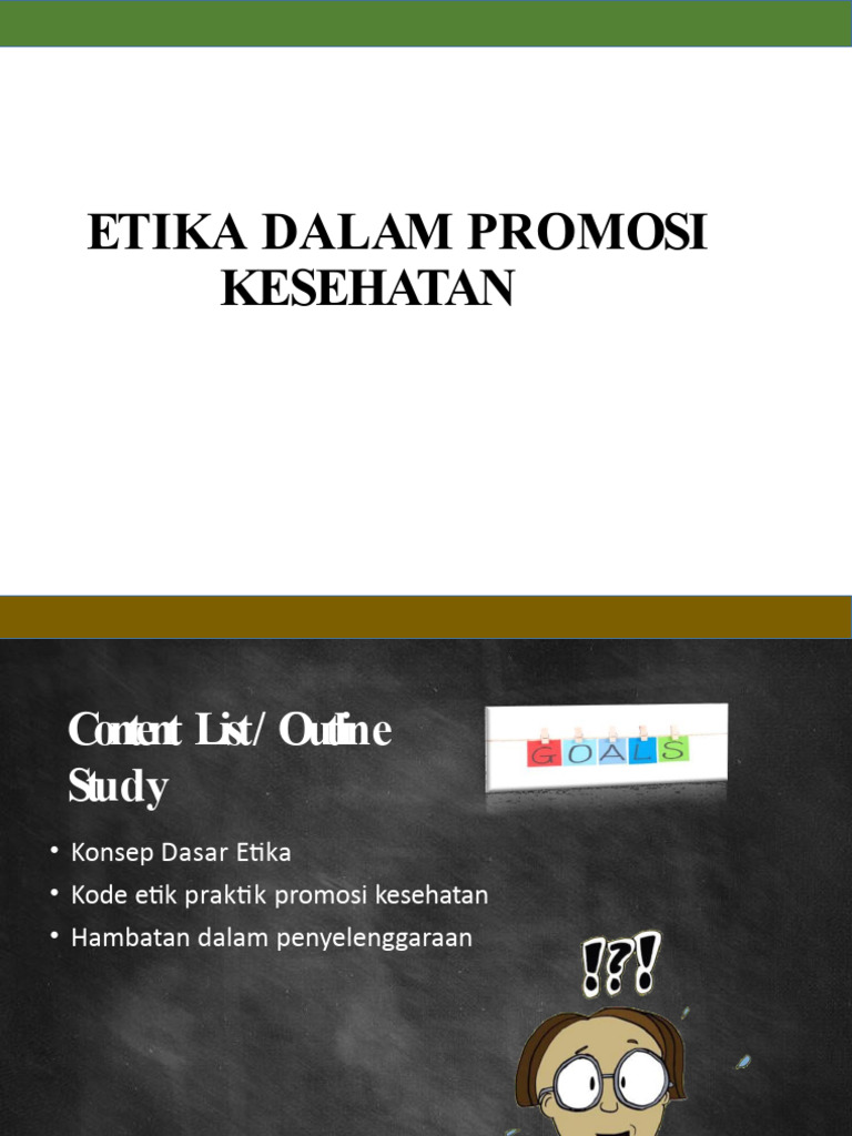 Etika Dalam Promosi Kesehatan Final | PDF