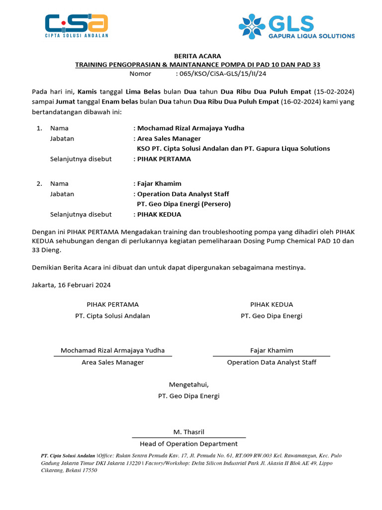 BA Training Dosing Pump PAD10 & PAD33 - New | PDF