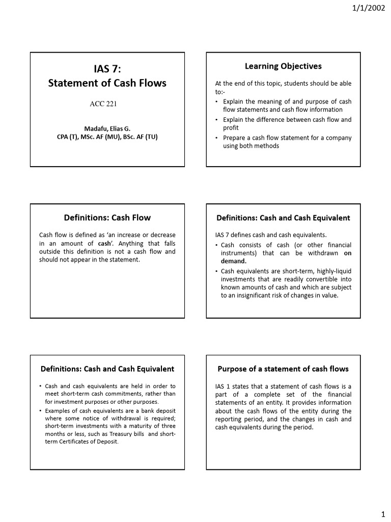Statement of Cash Flows | Download Free PDF | Dividend | Cash Flow Statement