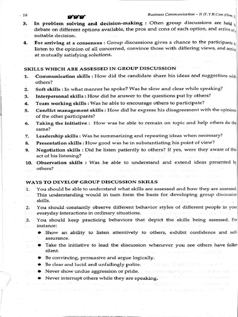 Group Discussion - Skills and Decorum | PDF