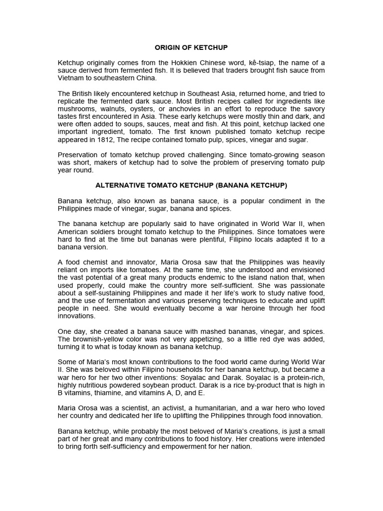 Ketchup | PDF | Ketchup | Foods