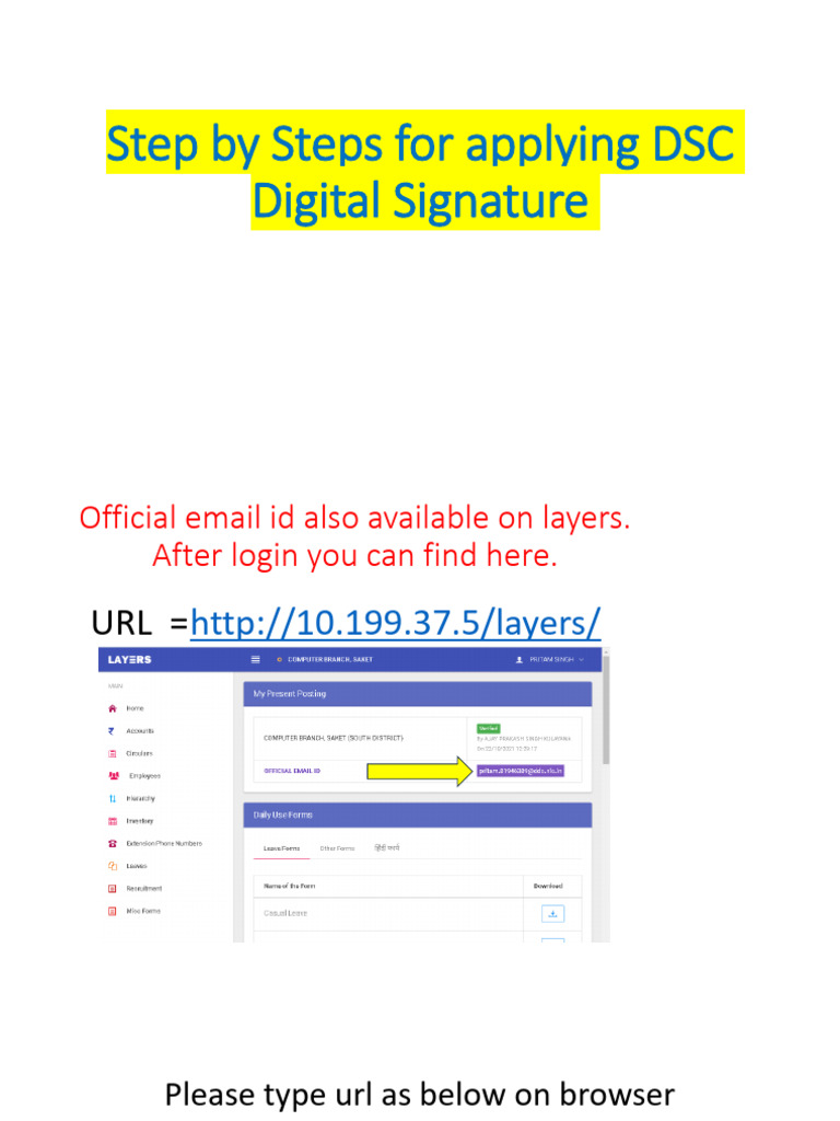 Steps to Apply for Digital Signature Certificate | PDF | Password | Login