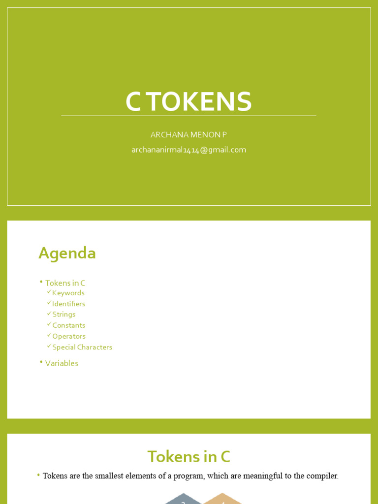 C Tokens-2 | PDF | Reserved Word | Software Development
