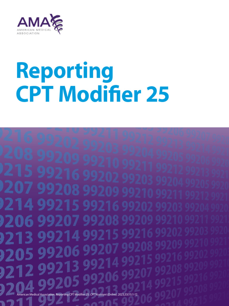 Reporting CPT Modifier 25 | PDF | Surgery | Physical Examination