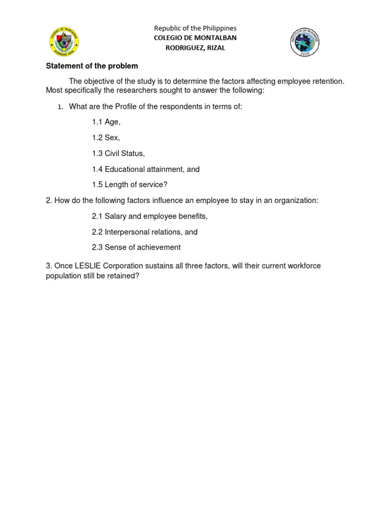 REVISED Questionnaire With Header - 1 | PDF | Employment | Salary