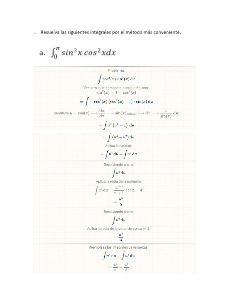 ejercicios de integracion final | PDF