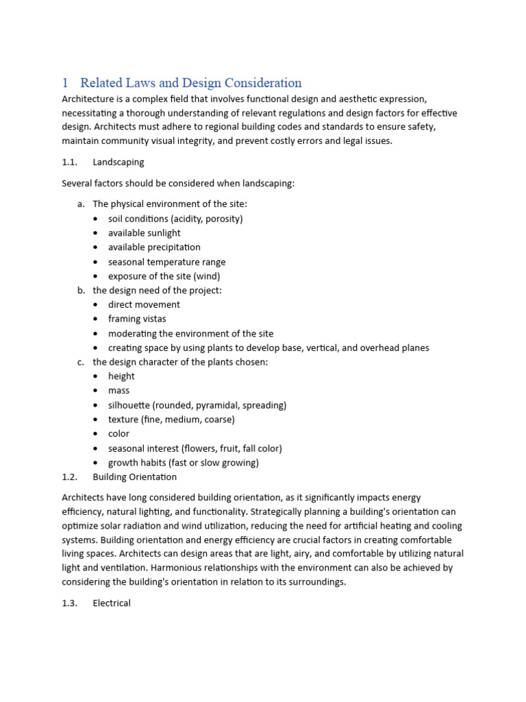 Related Laws and Design Consideration | PDF | Science & Mathematics