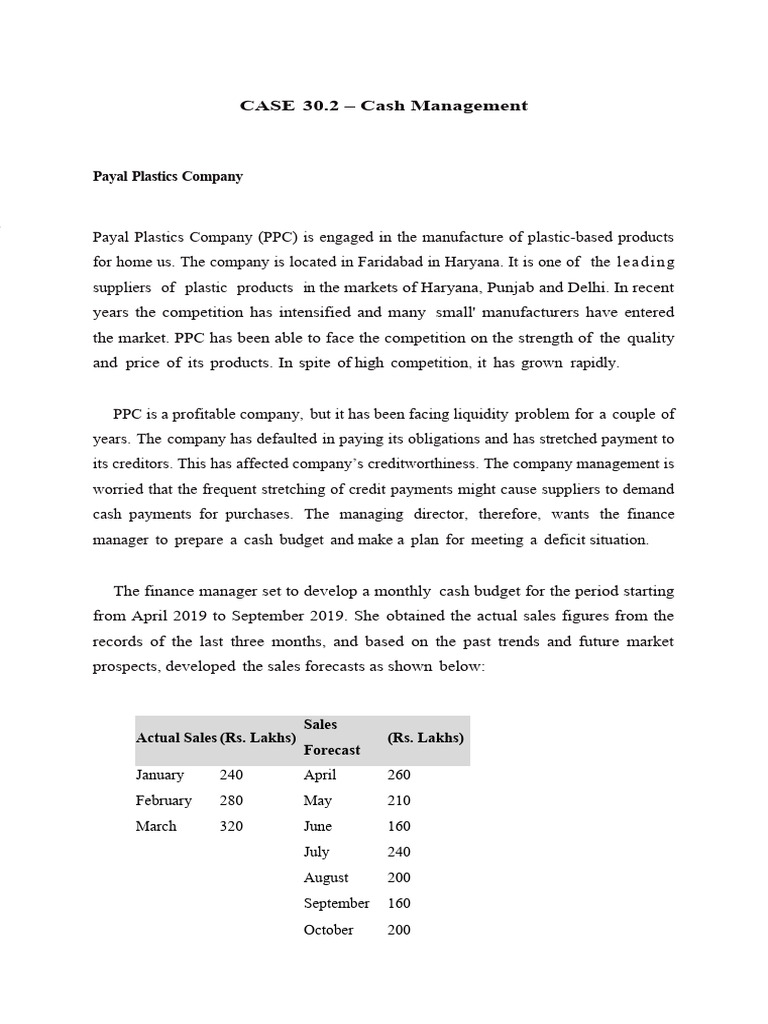 Cash Management Strategy for PPC | PDF | Credit | Finance & Money ...