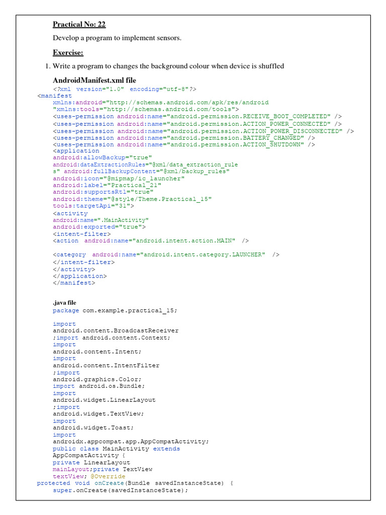All Mad Practical | PDF | Android (Operating System) | Computer Programming