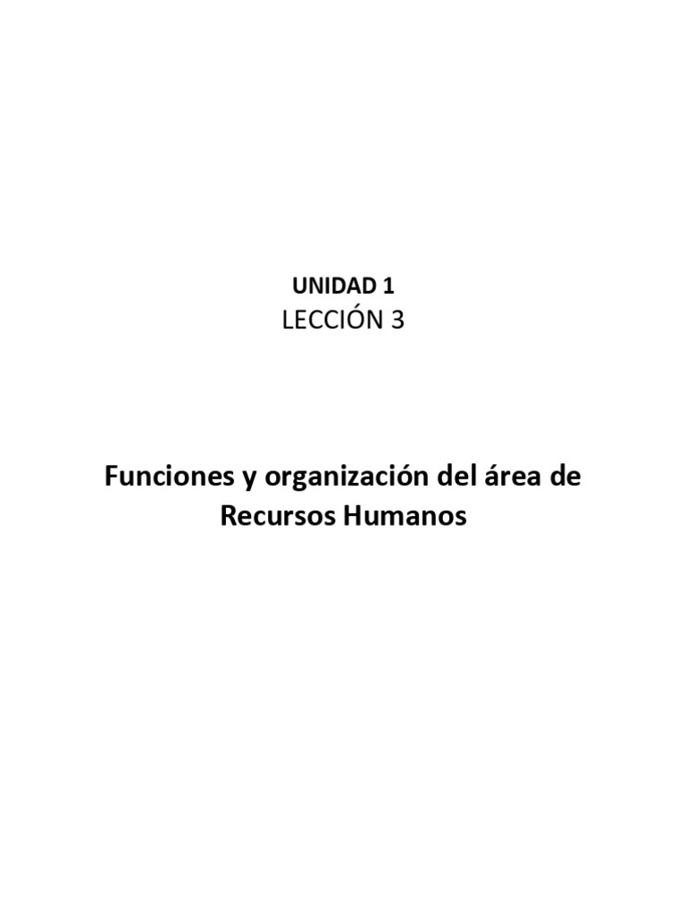 U1L3-Lectura Complementaria | PDF | Gestión de recursos humanos | Planificación