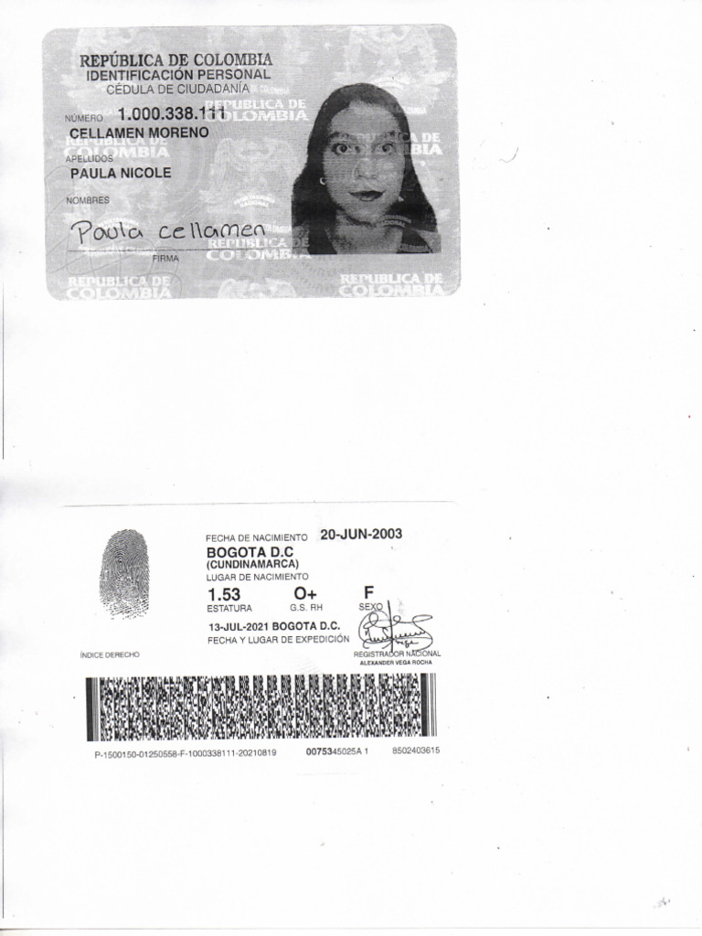 0001 Cedula de Ciudadania | PDF