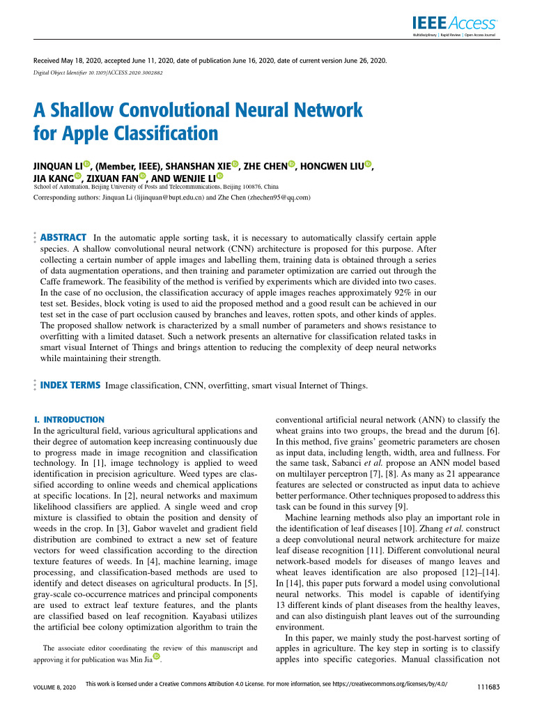Jinquan Li et al_2020_A Shallow Convolutional Neural Network for Apple ... Jinquan Li et al_2020_A Shallow Convolutional Neural Network for Apple ...