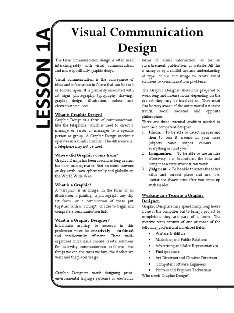 Visual Communication Design Process | PDF | Page Layout | Graphic Design