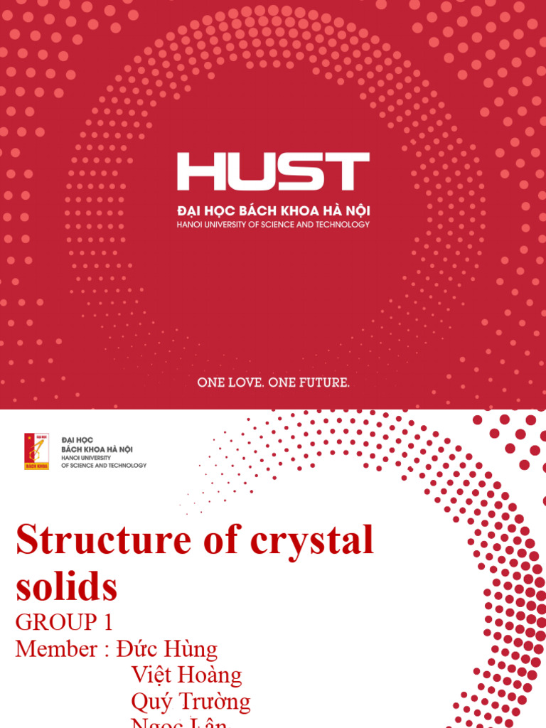 Hust PPT Template 2022 Red 4x3 | PDF | Crystal Structure | Sets Of ...