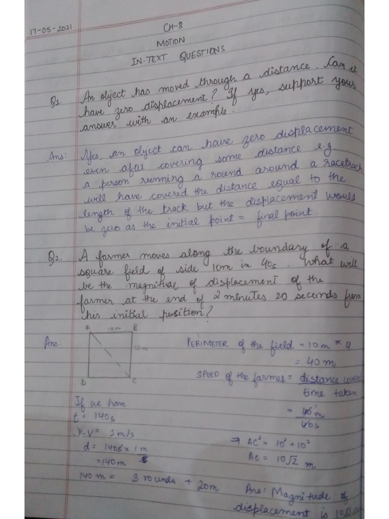 Motion Questions | PDF